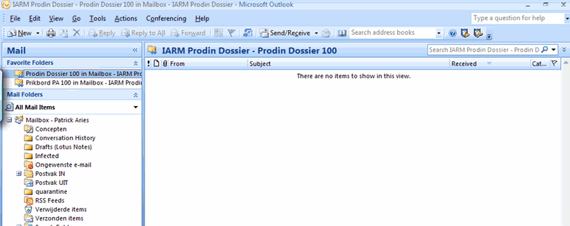 Archiveren e-mail in digitale dossiers